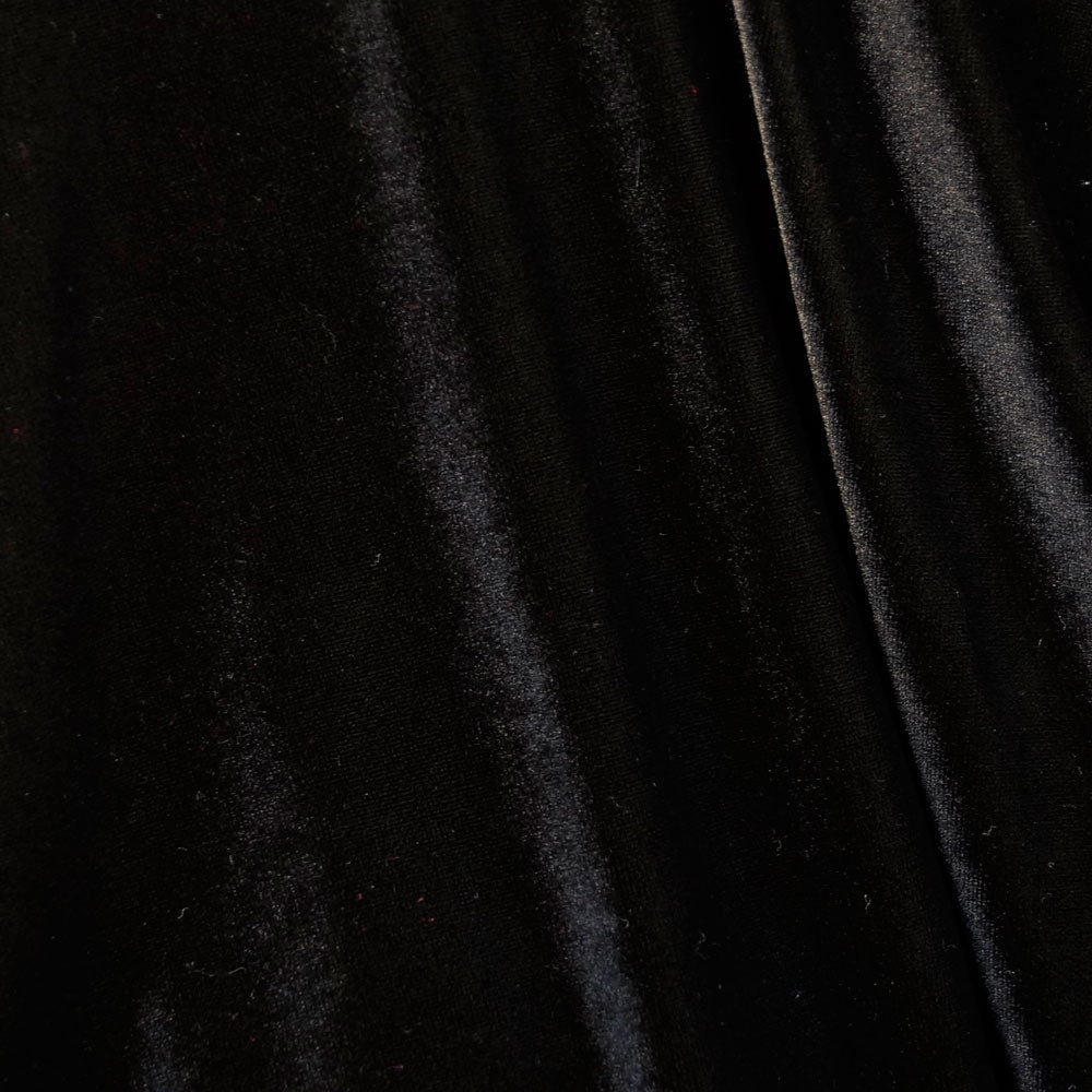 Black Velvet Texture Black Floral Burnout Silk Velvet Fabric