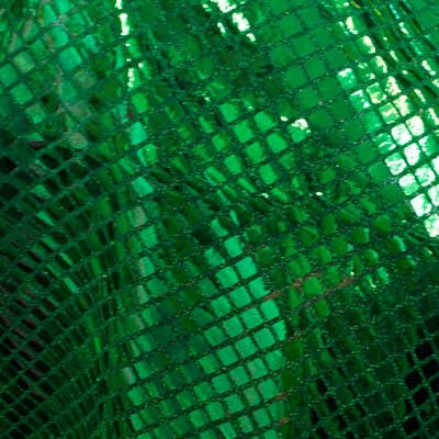 Kelly Green Square Sequins Fabric